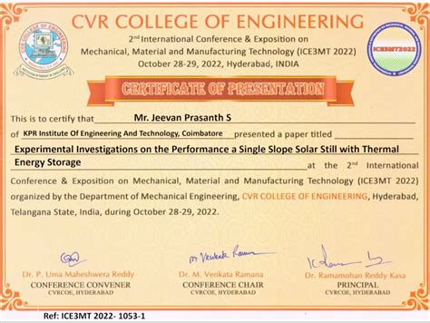 Kpriet Cvrcollege Solarstill Solarenergy International