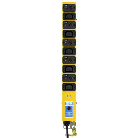 5 Way 10A Individual Neon Fused IEC C13 Sockets 13A Plug PDU Olson Direct