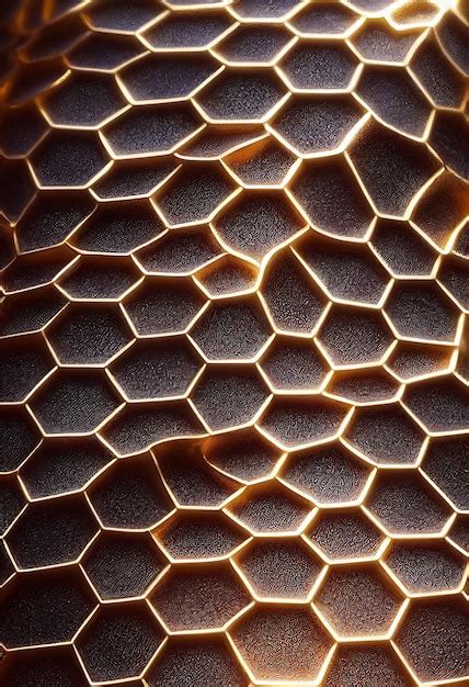 Premium Photo Abstract Golden Pentagon Pattern