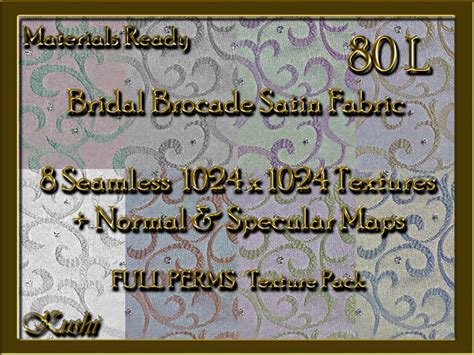 Second Life Marketplace Kushi Bridal Brocade Satin Seamless