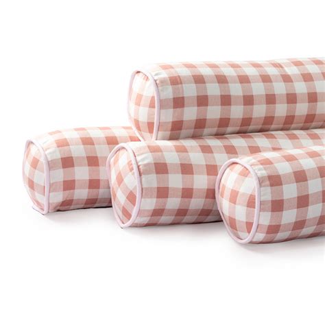 Kit De Capas De Rolinho Para Berço 4 Peças Percal 100 Algodão Estampado Xadrez Rosê