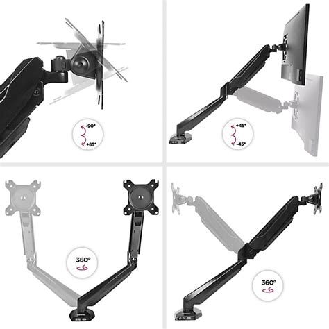 Duronic Dmusb5x1 1 Screen Monitor Arm With Usb Ports Desk Clamp Vesa
