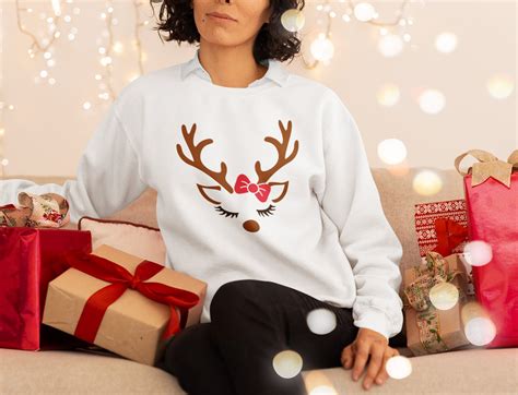 Christmas Reindeer Faces Svg Bundle Reindeer Svg Cute Reindeer Svg Christmas Reindeer
