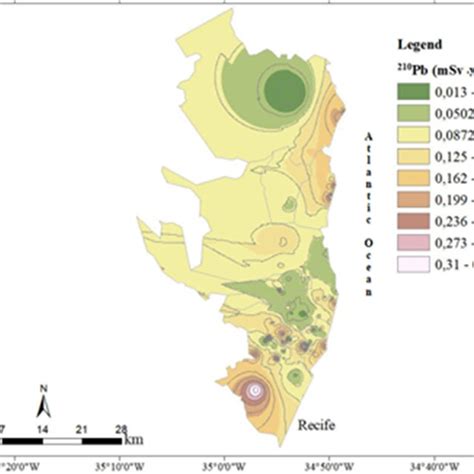 Isodose Curves According To Geographic Coordinates And Respective