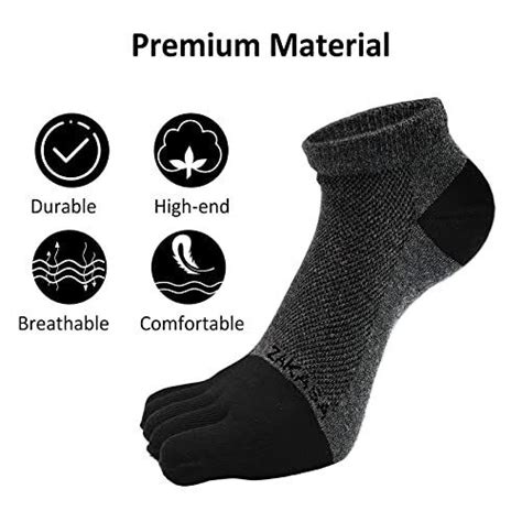 5 Pares De Calcetines De Punta Para Hombre Para Correr Calcetines De