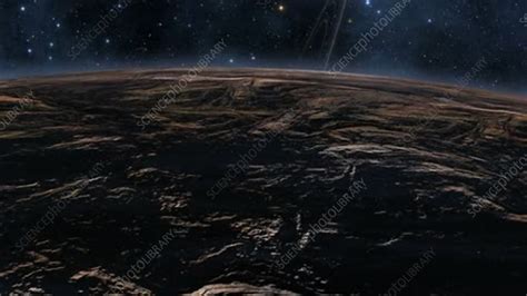 Planet Nine From Its Moons Orbit Animation Stock Video Clip K005