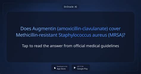 Does Augmentin Amoxicillin Clavulanate Cover Methicillin Resistant