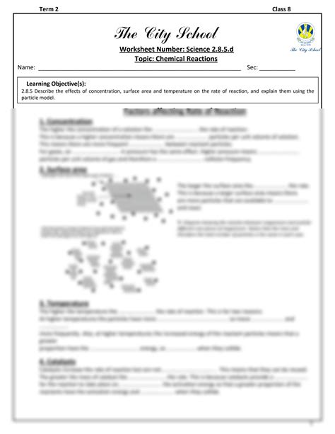 Solution Factors Affecting Rates Of Reaction Studypool