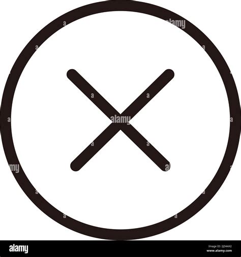 Cross Mark Symbol Icon Editable Vector Stock Vector Image And Art Alamy