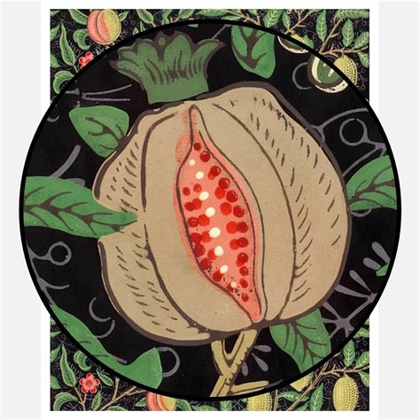 William Morris 1862 Fruit Pattern Poster Tofujoe