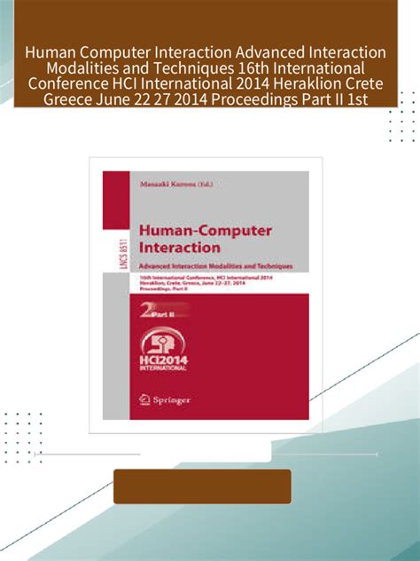 Human Computer Interaction Advanced Interaction Modalities And