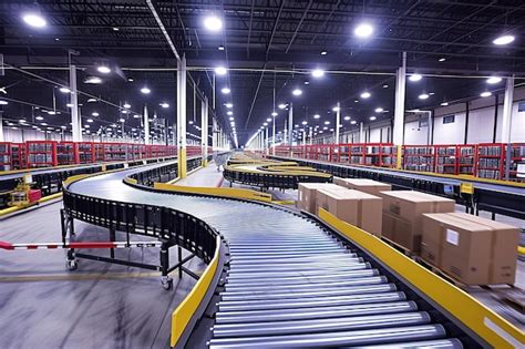 Intricately Connected Network Of Conveyor Belts And Sorting Systems In