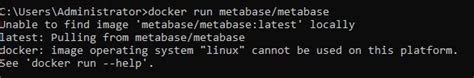Installing With Docker On Windows Metabase Discussion