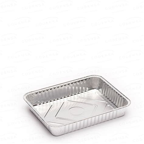 Envase Aluminio 1000ml Rectangular Plateado Rectangular 22 617 53