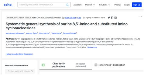 Systematic General Synthesis Of Purine 8 5′ Imino And Substituted Imino Cyclonucleosides