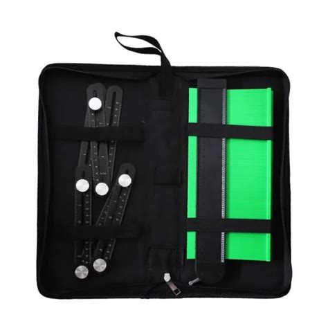 10 Inch Contour Gauge Green Lockable Shape Radial Ruler Profiling Gauge