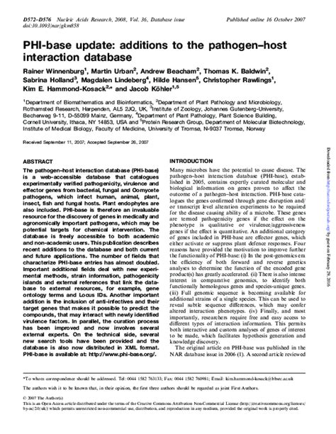Pdf Phi Base Update Additions To The Pathogen Host Interaction Database