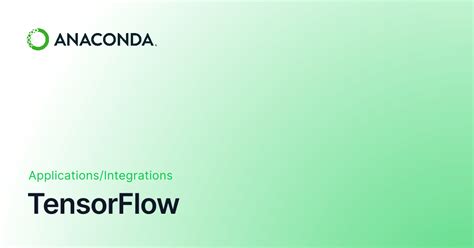 TensorFlow - Anaconda