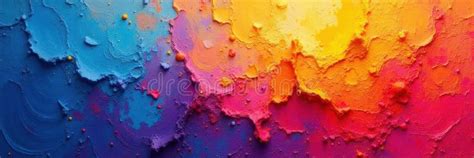 Vibrant Palette Knife Strokes Thick Impasto Texture Colorful Hue