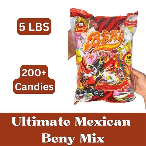 Beny Piñata Mix Assortment Solid Candy And Lollipops 5 Lb Bulk Bag