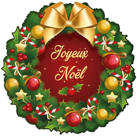 Sticker Noël la couronne Joyeux Noël Stickers Fêtes Stickers Noël