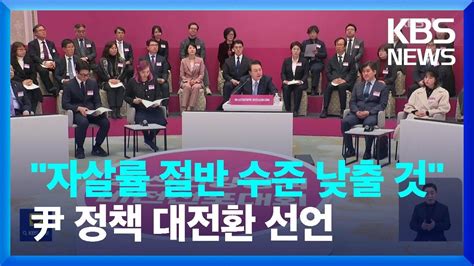 정신건강정책 대전환윤 대통령 “국가가 적극 해결” Kbs 20231205 Youtube