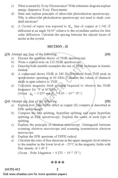 Analytical Spectroscopy 2011 2012 Msc Analytical Chemistry Semester 4