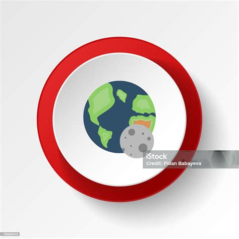 행성 지구 색깔의 버튼 아이콘 공간 그림의 요소입니다 서명 및 기호 아이콘은 웹 로고 모바일 앱 Ui Ux에 사용할 수 있습니다 3차원 형태에 대한 스톡 벡터 아트 및 기타