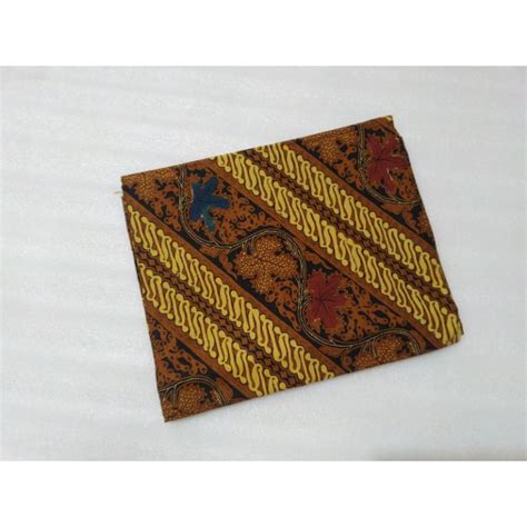 Jual Kain Jarik Batik Sogan Solo Colet Warna Kembang Seling Parang