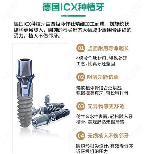 详解：德国icx种植体的型号和规格德国icx种植体容易美口腔