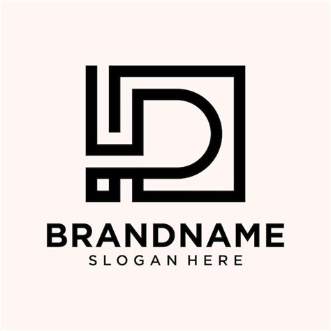 Letter D 로고 디자인 영감 프리미엄 벡터