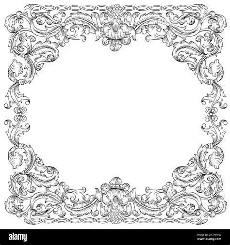 Ornament Square Border Vector Stock Vector Image Art Alamy