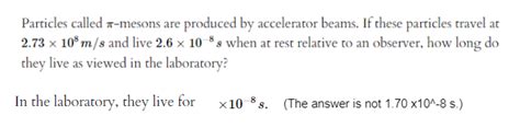 Solved Particles Called π Mesons Are Produced By Accelerator