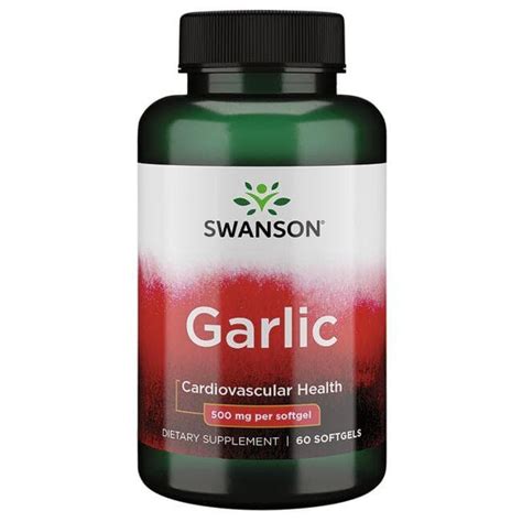Swanson Best Garlic Supplements Garlic 500 Mg 60 Sgels Swanson Health