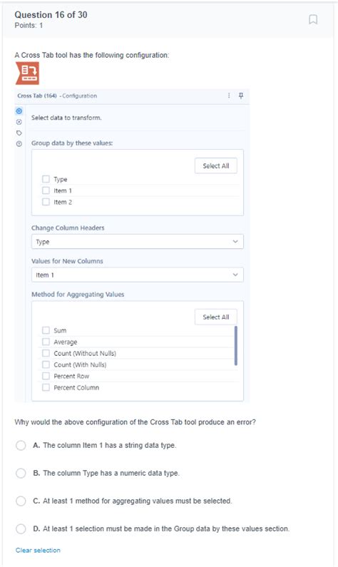Solved Having Applied A Cross Tab Tool Which Tool Will Then