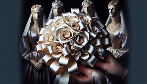 Декоративный букет из атласной ленты Создание декоративных букетов из атласной ленты для