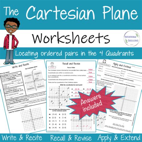 Cartesian Plane Coordinate System Graphing Ordered Pairs Year 5 6