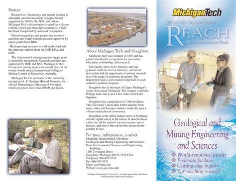 Geology Brochure Geological And Mining Engineering And Sciences