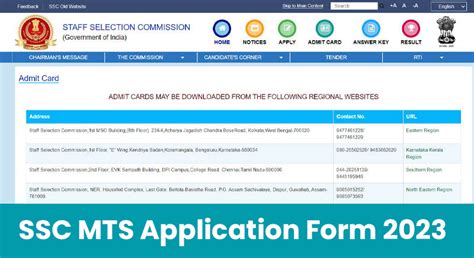 Ssc Mts Application Form 2023 Apply Online Link Steps To Fill