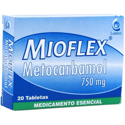 Metocarbamol 750mg Caja X 20 Alivio Dolor Muscular
