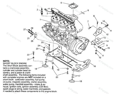 Polaris Watercraft 1995 Oem Parts Diagram For Engine Mounting Sl 750