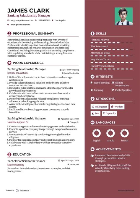 10 Banking Relationship Manager Resume Samples And Templates For 2025