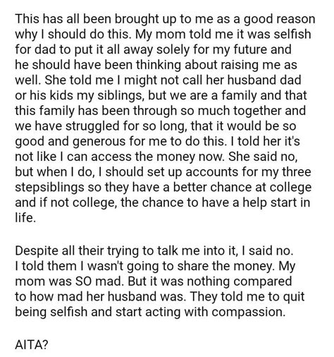 Aita For Refusing To Share My Huge Inheritance