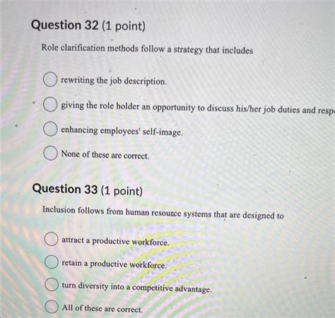 Solved Role Clarification Methods Follow A Strategy That