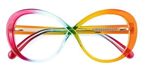 Sheaf Round Multicolor Rainbow Frames Glasses Abbe Glasses