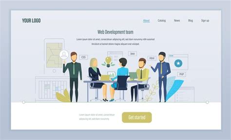 Premium Vector Web Development Team Teamwork On Projects Development