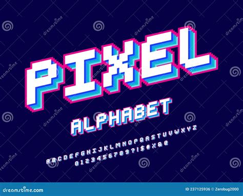Pixel Font Stock Vector Illustration Of Vector Text 237125936
