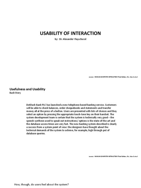 Usability And Interaction Ppt Part 1 Pdf Humancomputer Interaction
