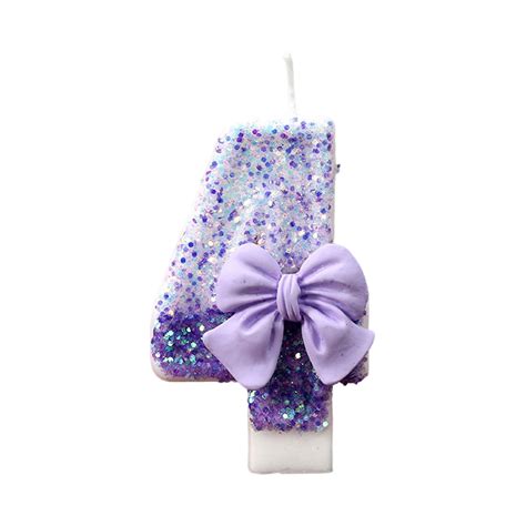 Birthday Candle For Cake Purple Bow Number Cake Candles Number Happy
