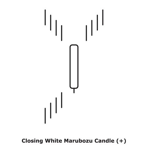 Closing White Marubozu Candle White And Black Round 13213038 Vector